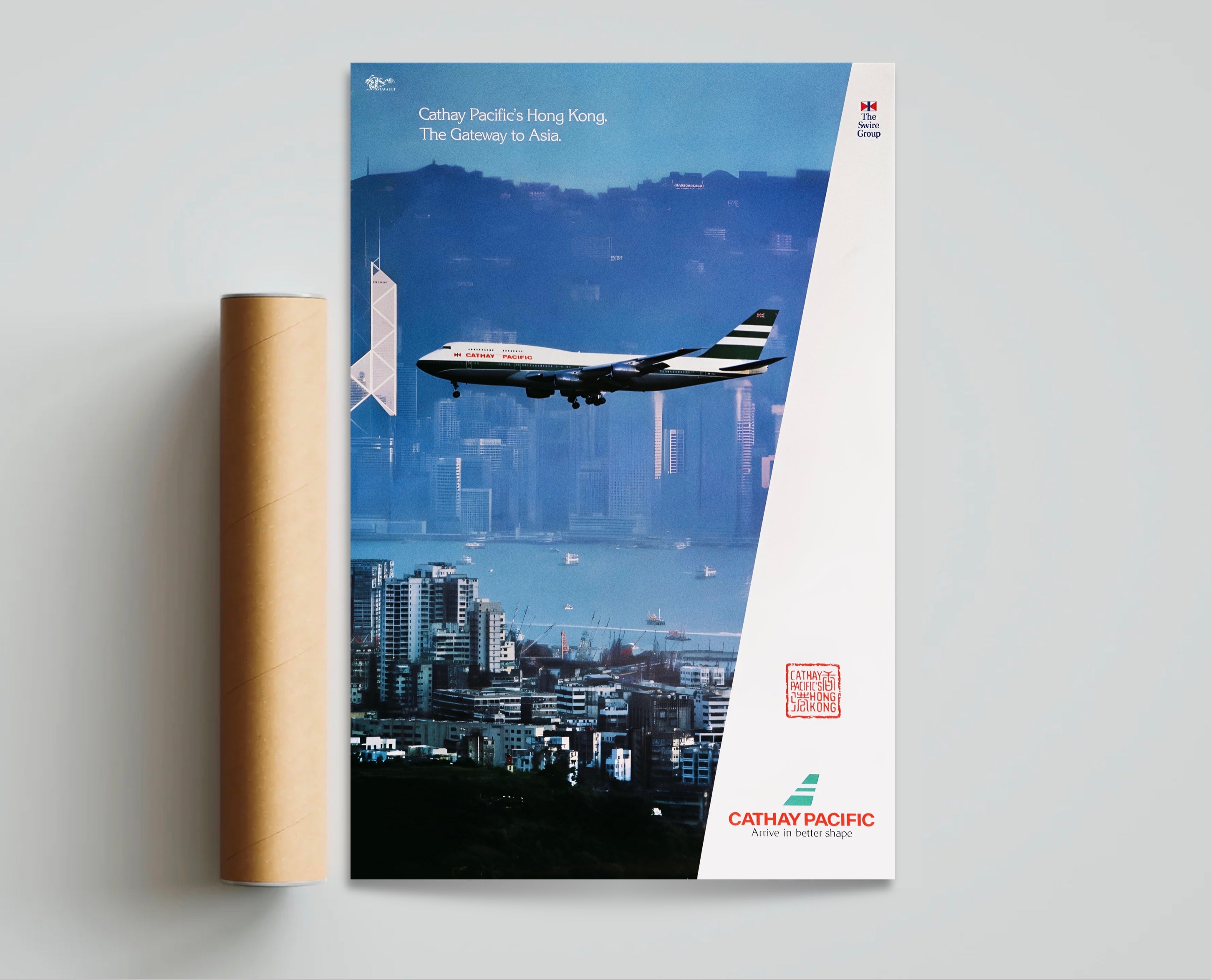 "Cathay Pacific: Gateway to Asia" Vintage Advertisement Poster – AVIAVAULT